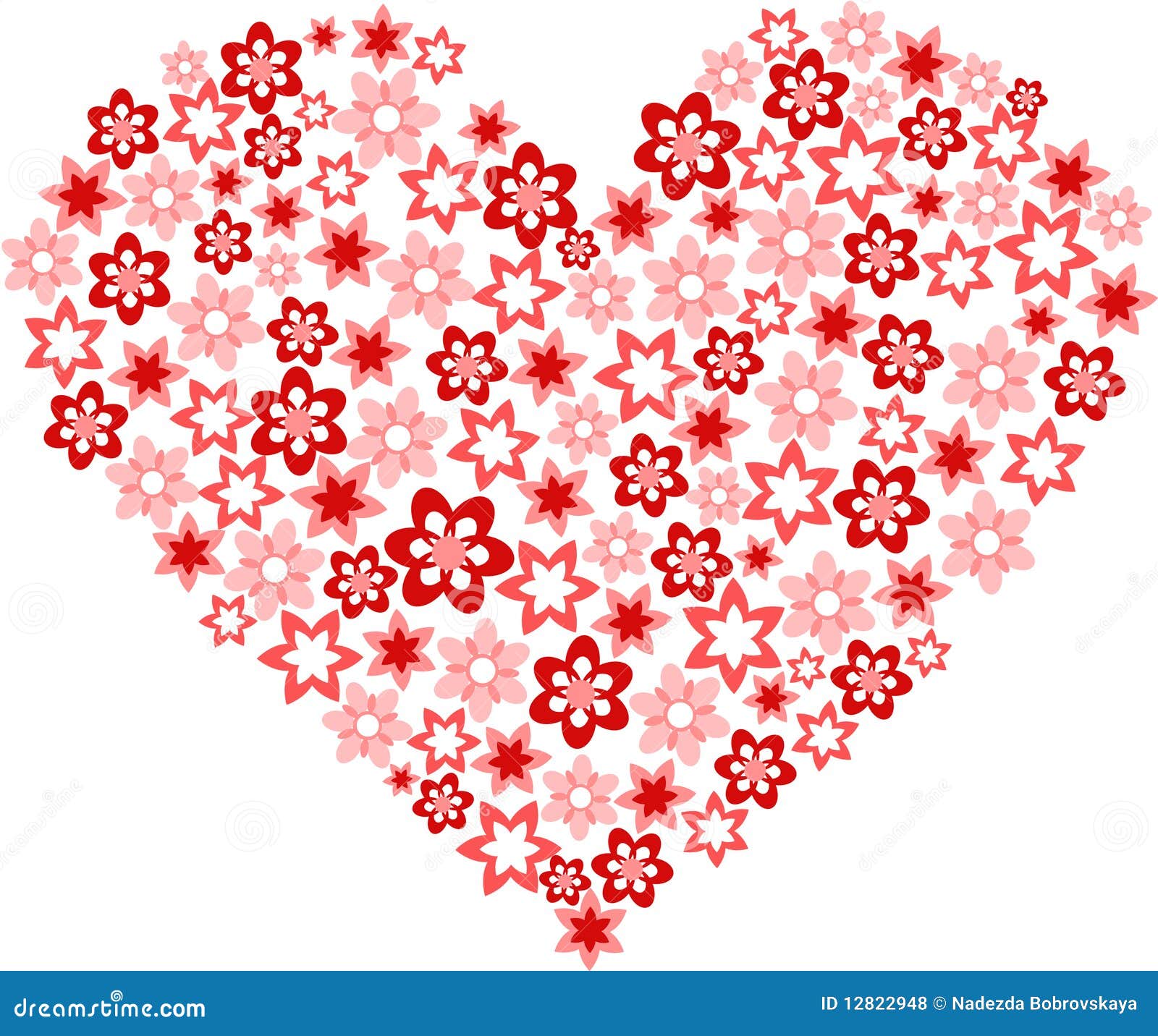 Bloem in de vorm van hart vector illustratie. Illustration of vector ...