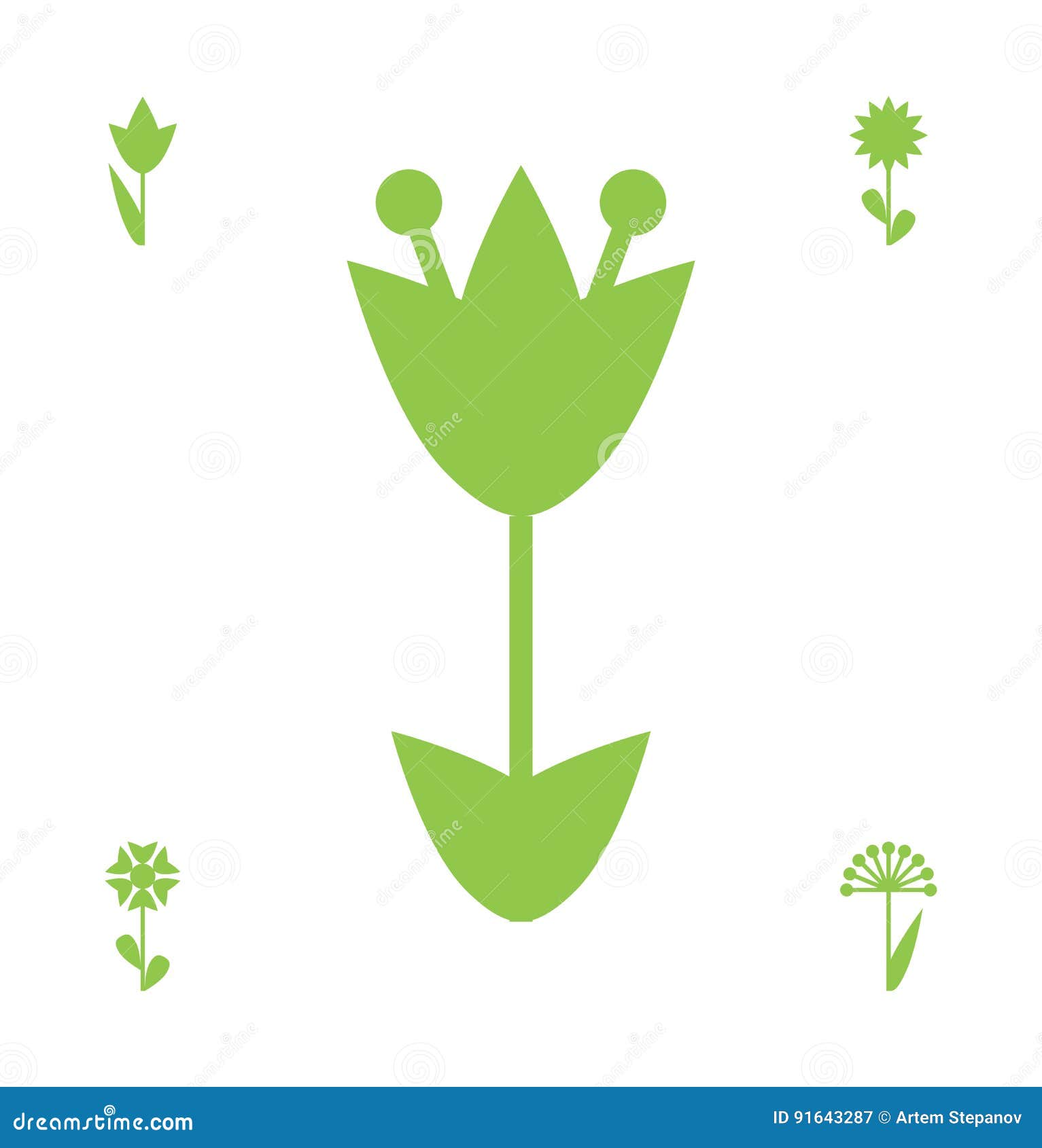 Bloem Vectorpictogram of Symbool Vector Illustratie - Illustration of ...