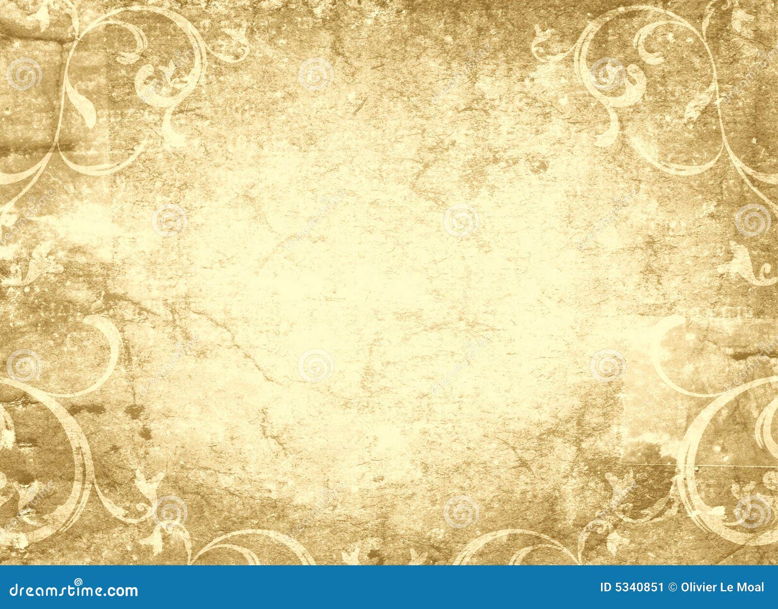 Bloemen Ontwerp En Oud Perkament Stock Afbeelding - Image of leeg ...