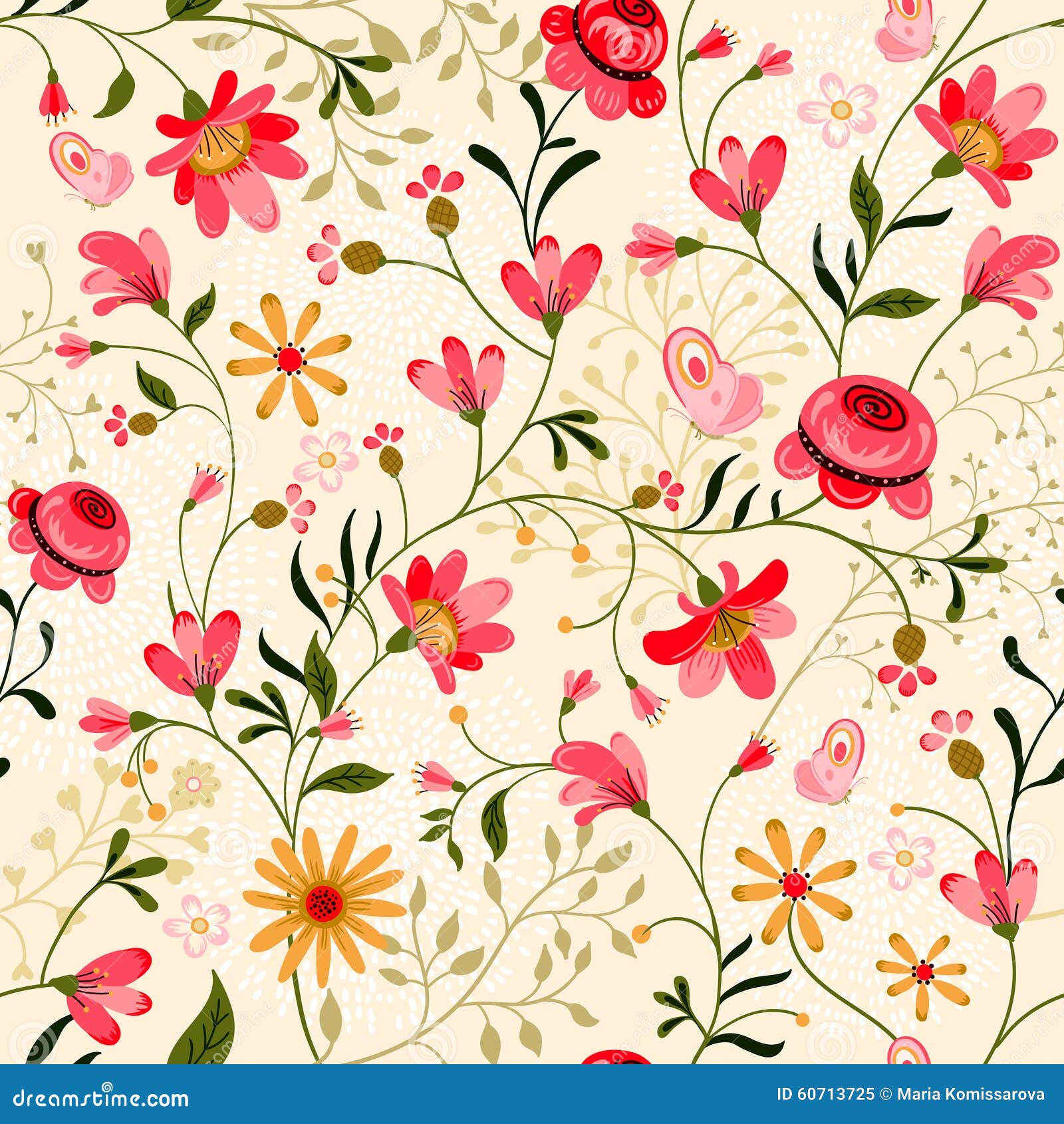 Bloemen patroon vector illustratie. Afbeelding bestaande uit bloem ...