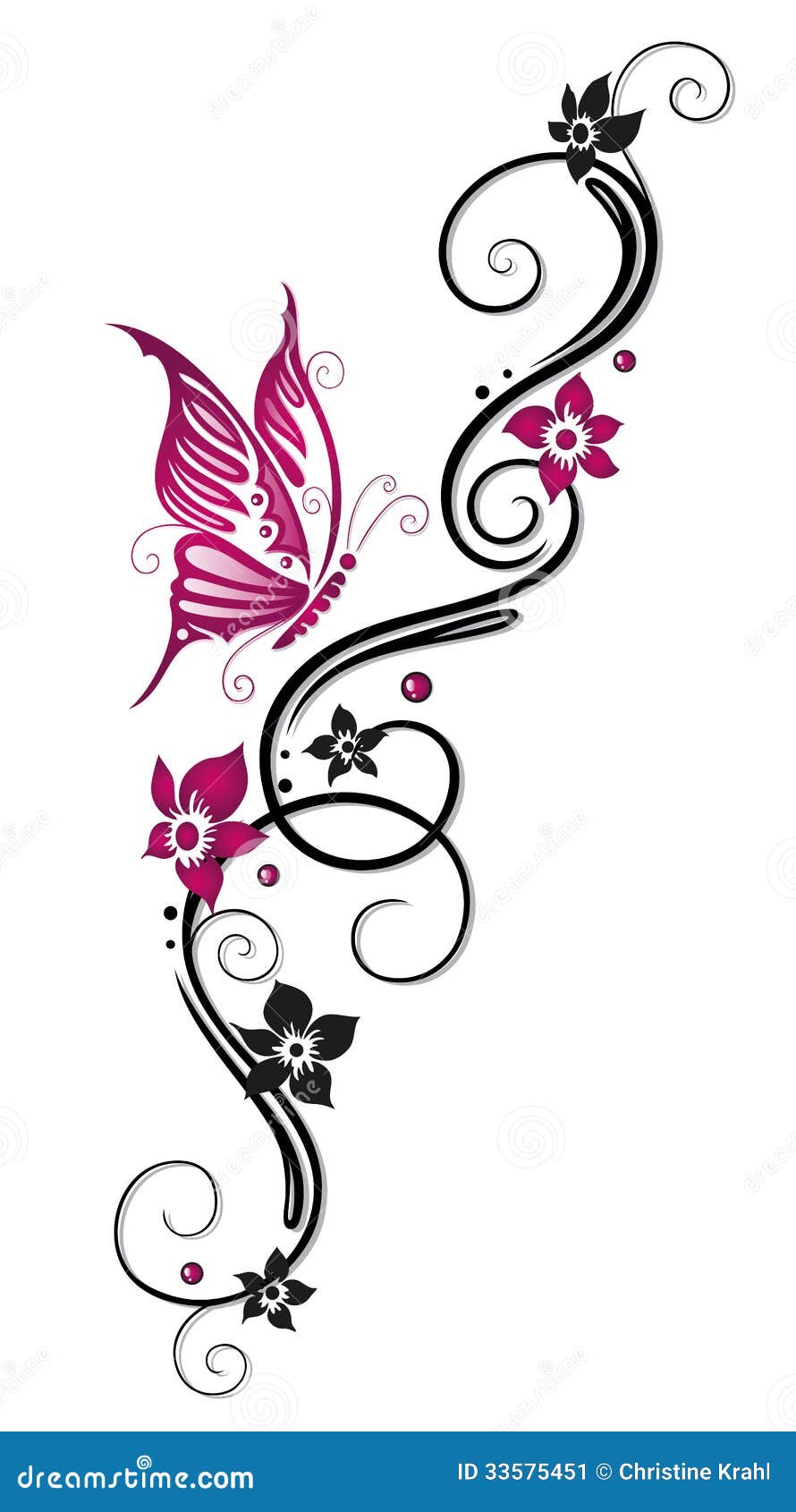 Bloemen, rank vector illustratie. Illustration of tuin - 33575451