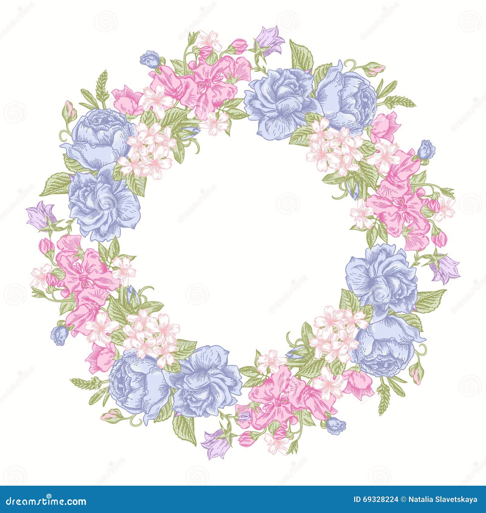 Bloemen ronde kroon vector illustratie. Illustration of cirkel - 69328224 Bloemen ronde kroon vector illustratie. Illustration of cirkel - 69328224