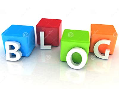 Blog 3D text stock illustration. Illustration of abstract - 28638278