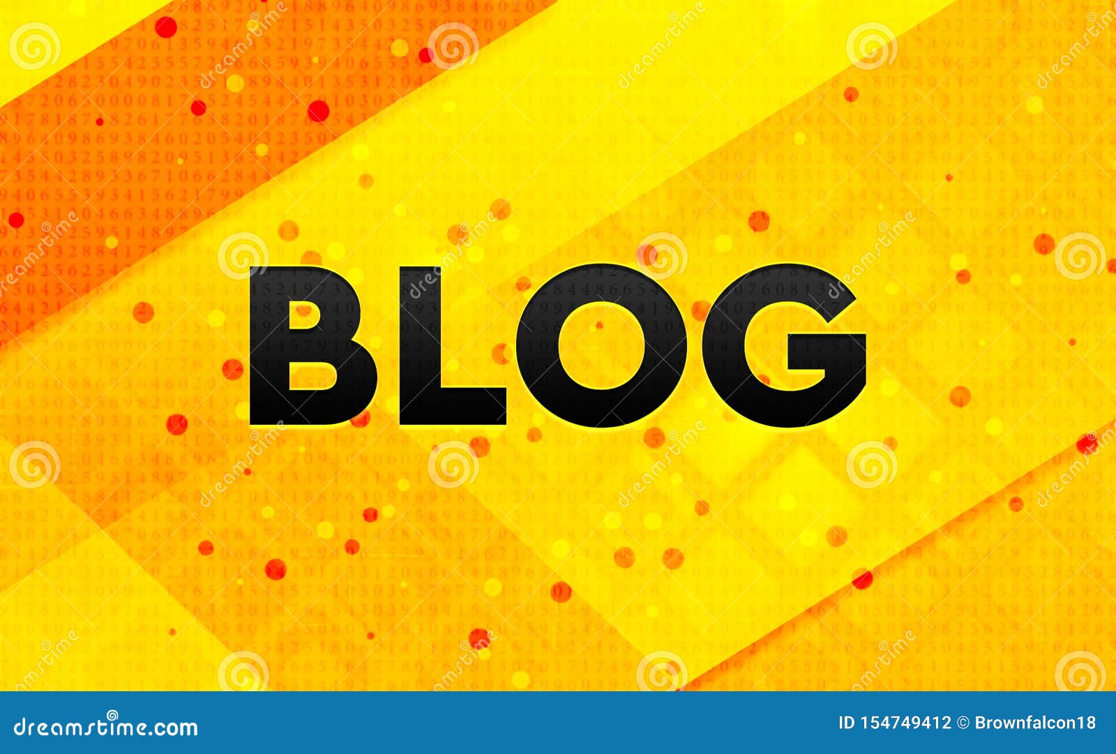 Blog Abstract Digital Banner Yellow Background Stock Illustration ...