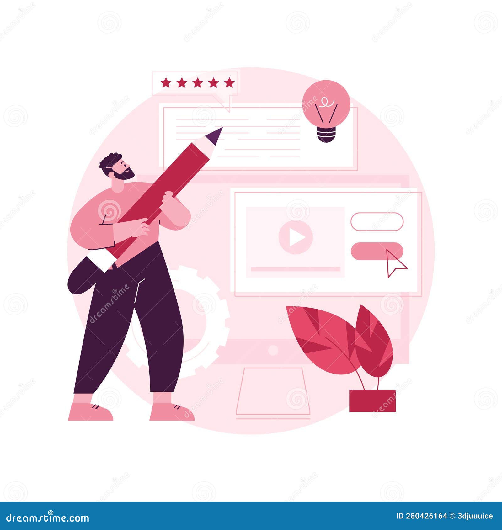 Blog Articles Abstract Concept Vector Illustration. Stock Vector ...