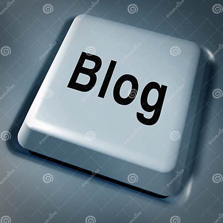 Blog Blogging Computer Key Keyboard Information Stock Illustration ...