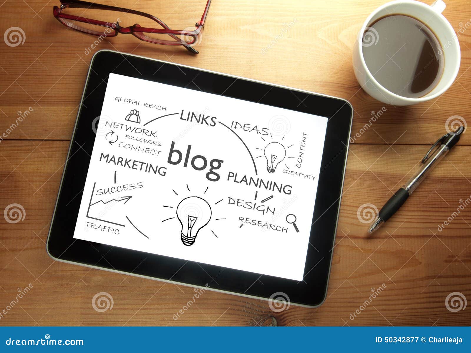 Blog stock image. Image of planning, icon, ideas, design - 50342877