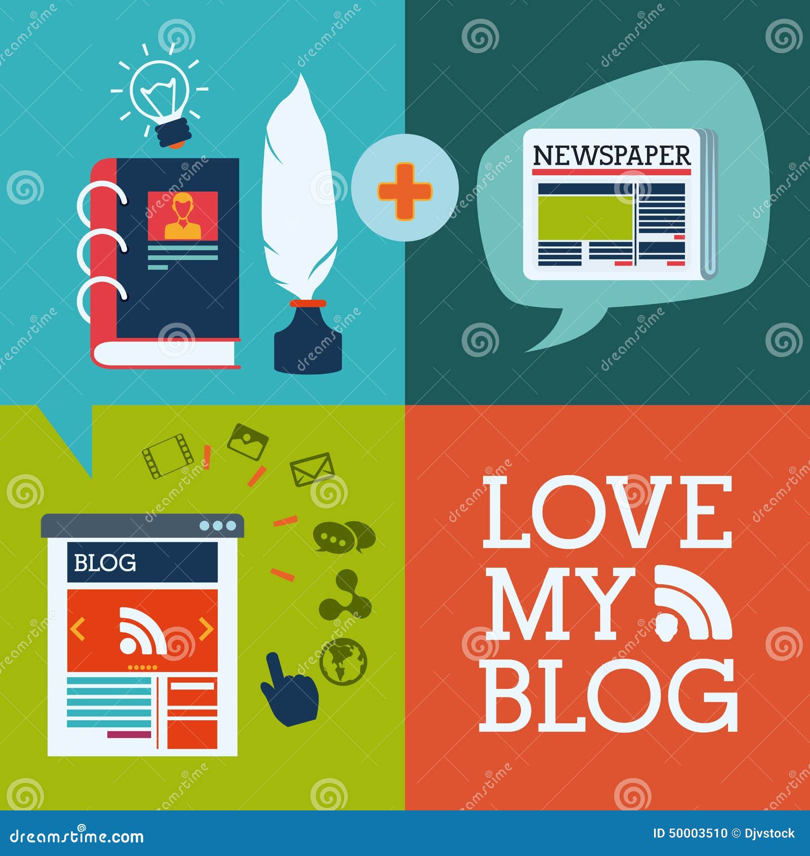 Blog concept stock illustration. Illustration of site - 50003510