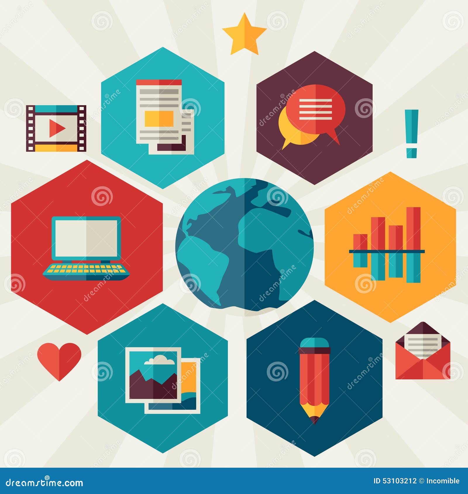 Blog Concept Illustration in Flat Design Style Stock Vector ...