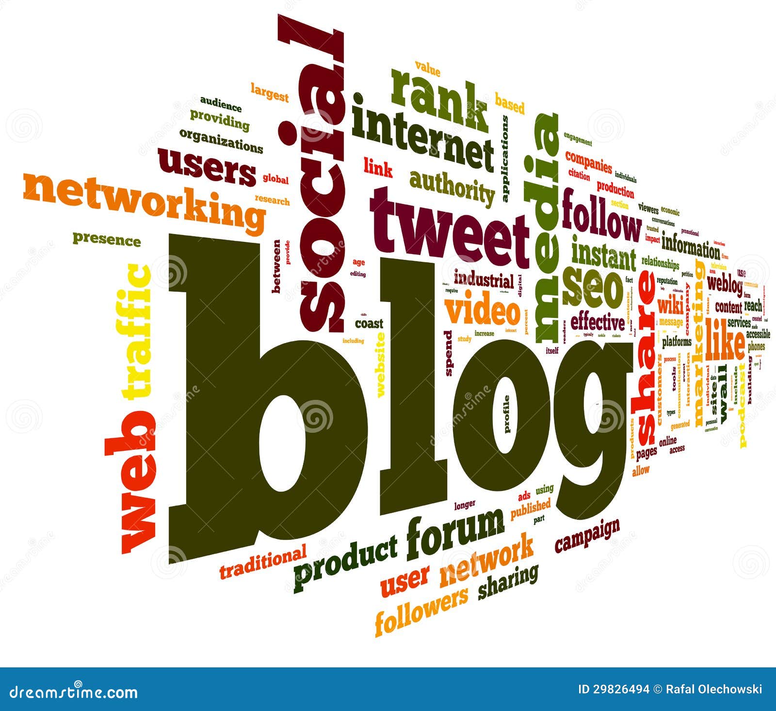 Blog Concept in Word Tag Cloud Stock Illustration - Illustration of ...