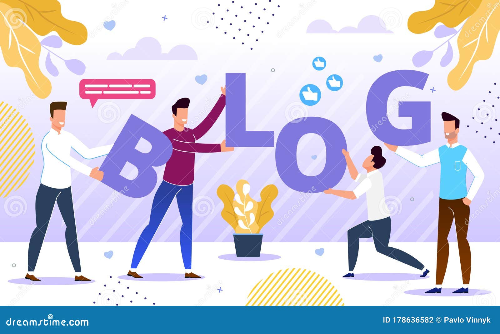 Blog Creative Production Workflow Process Poster Stock Vector ...