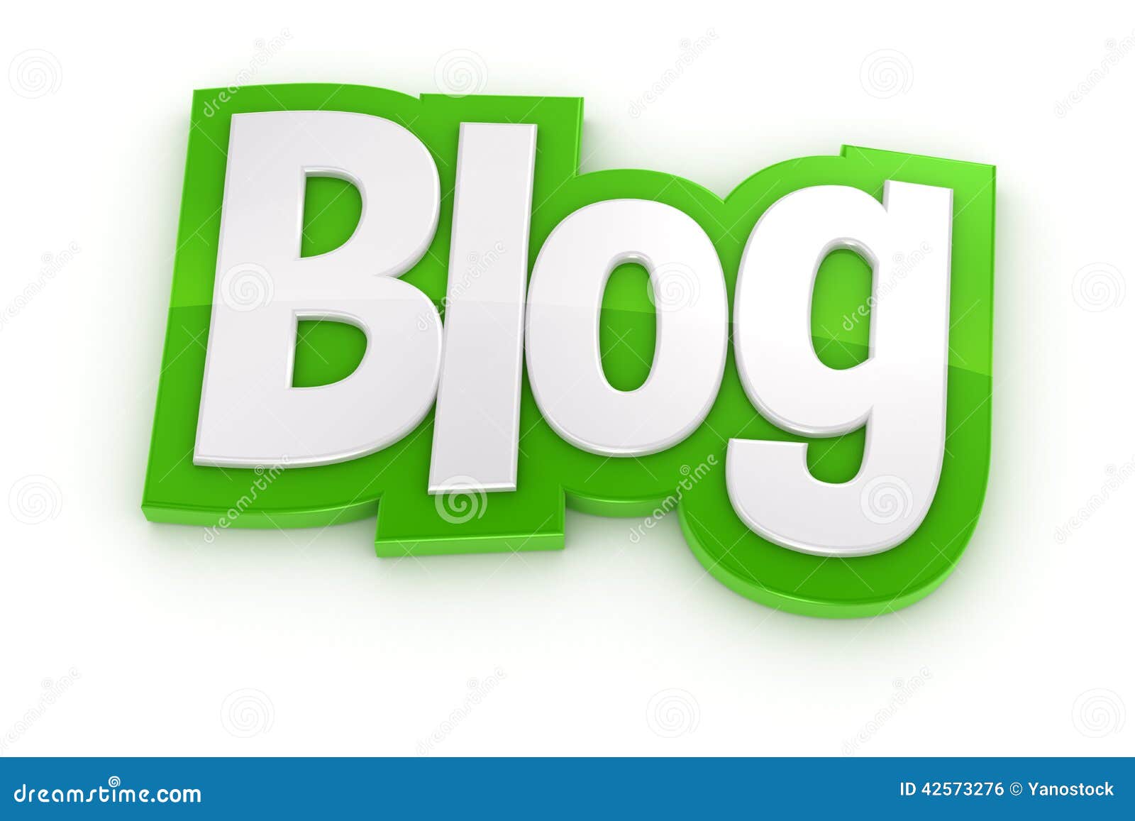 Blog 3D Word on White Background Stock Illustration - Illustration of ...
