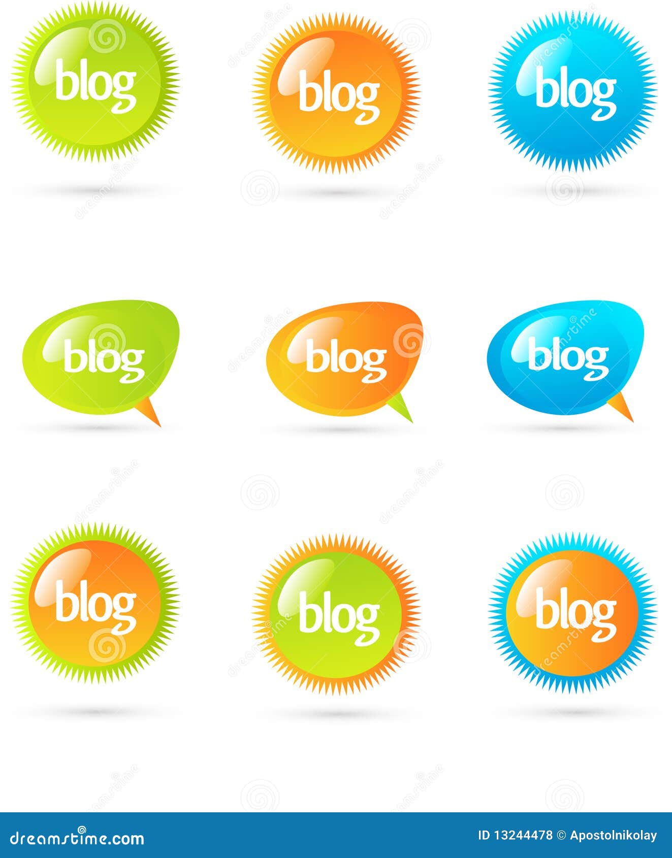 Blog design elements stock vector. Illustration of blog - 13244478