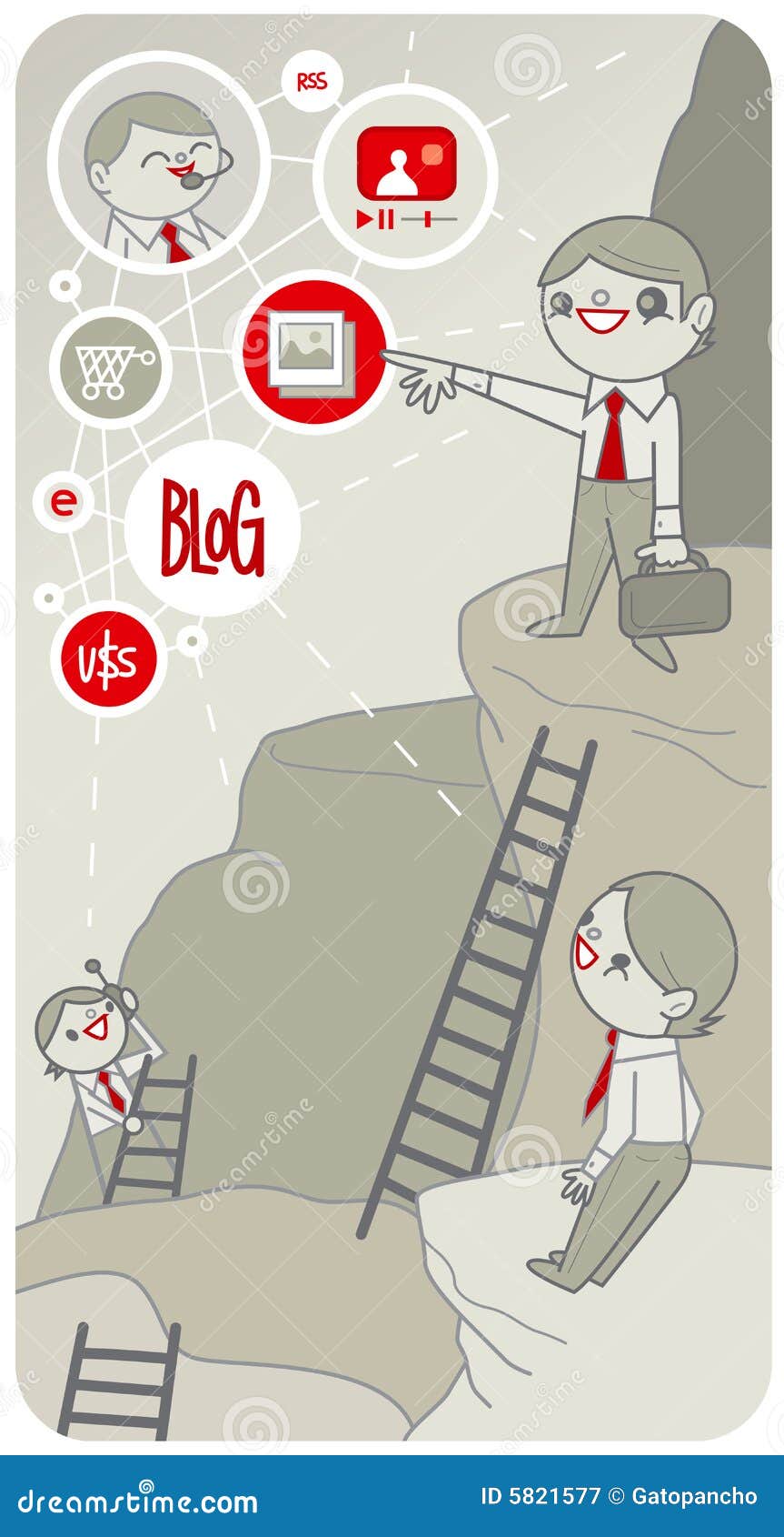 Blog Escalation stock vector. Illustration of rounded - 5821577