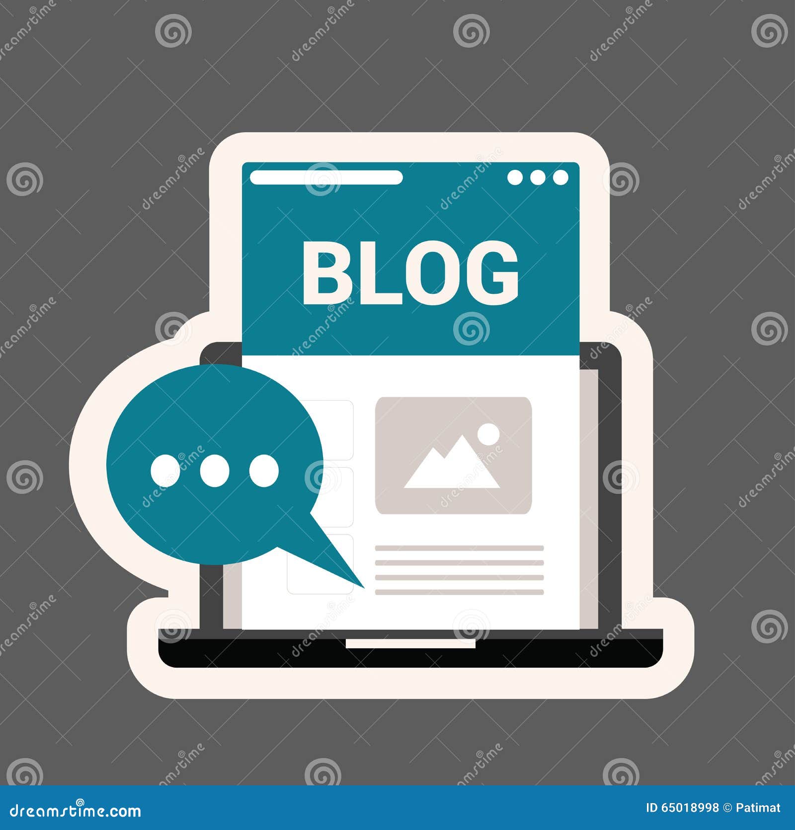 Blog icon stock illustration. Illustration of communication - 65018998