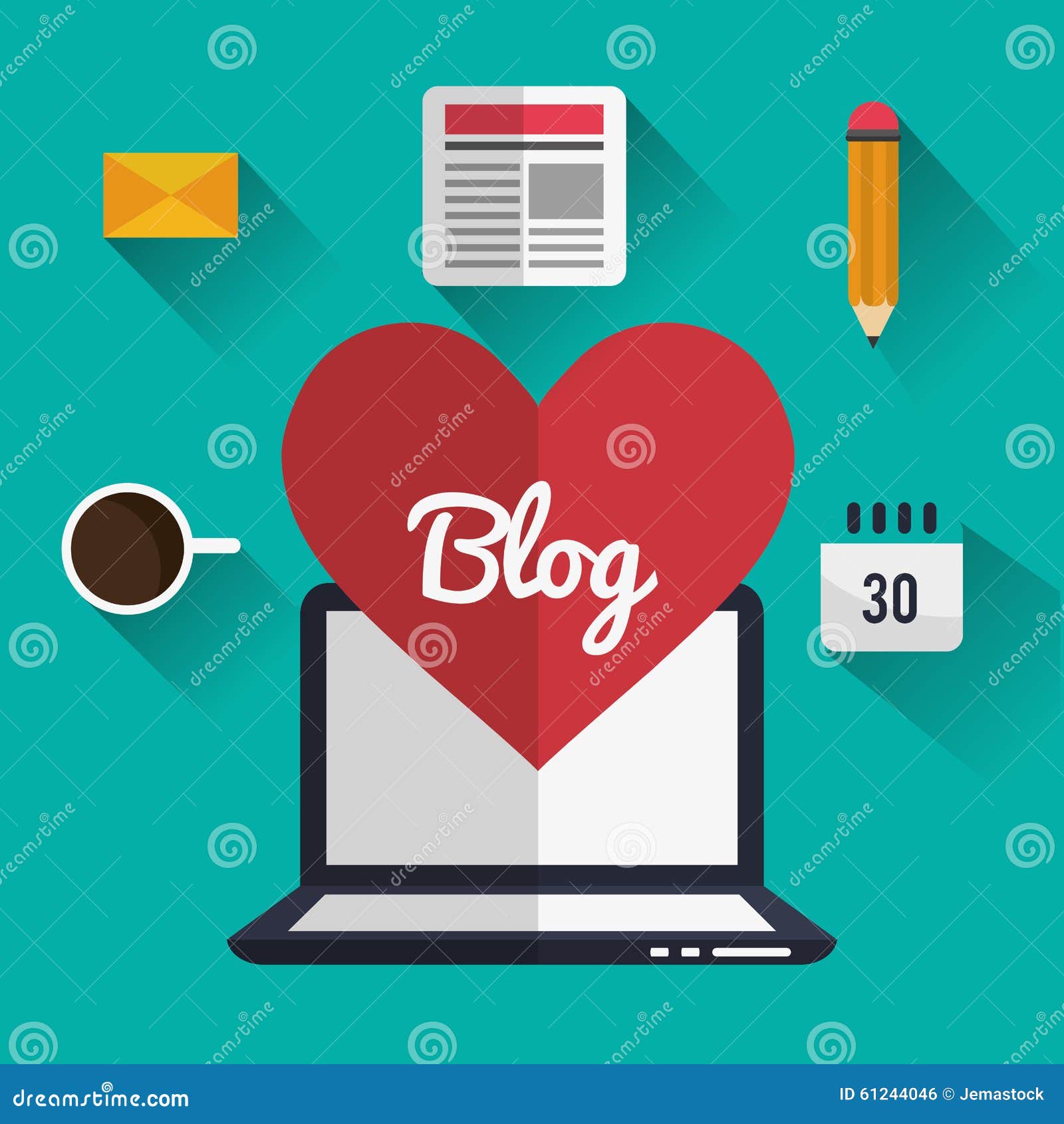 Blog icons design stock vector. Illustration of modern - 61244046