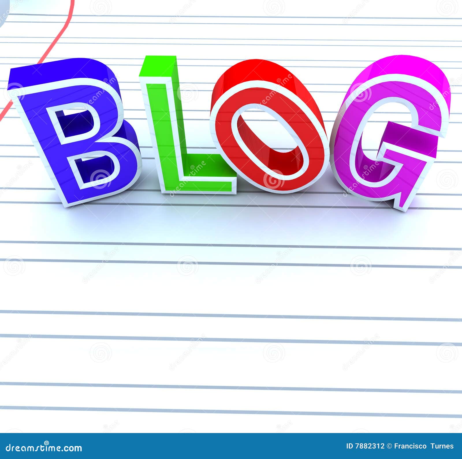 Blog Letters - Colorful Vector Illustration - Isolated On White ...