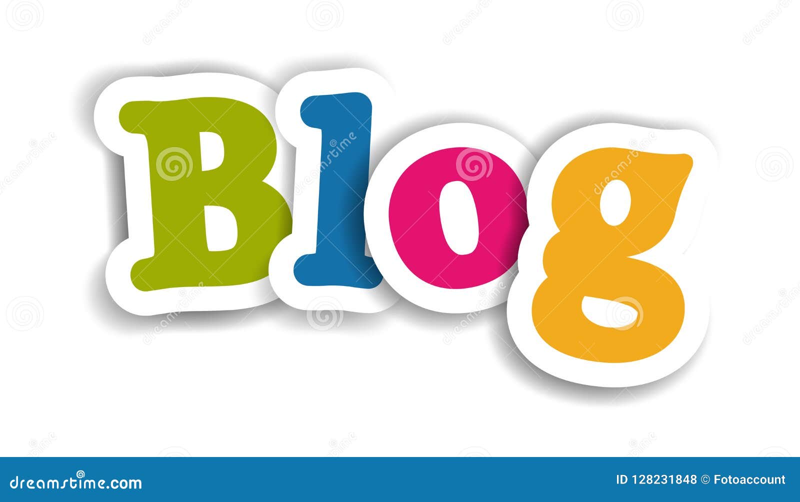 Blog Letters - Colorful Vector Illustration - Isolated on White ...