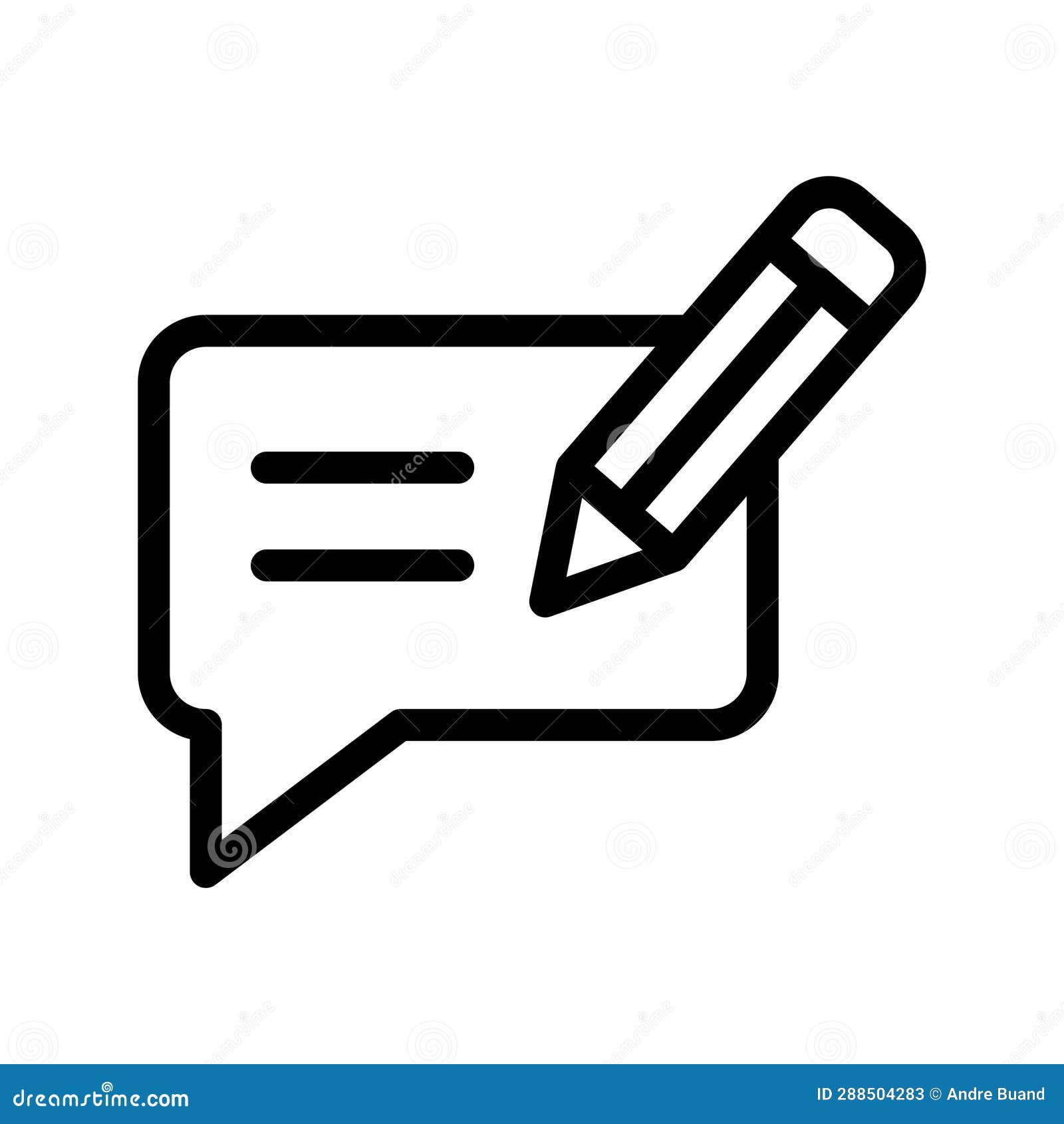 Blog Line Icon Illustration Vector Graphic Stock Illustration ...