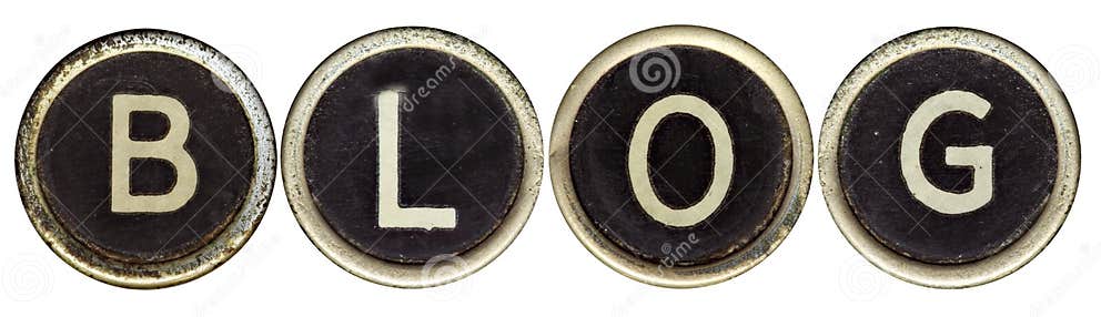 Blog in Old Typewriter Keys Stock Image - Image of antique, word: 10903107