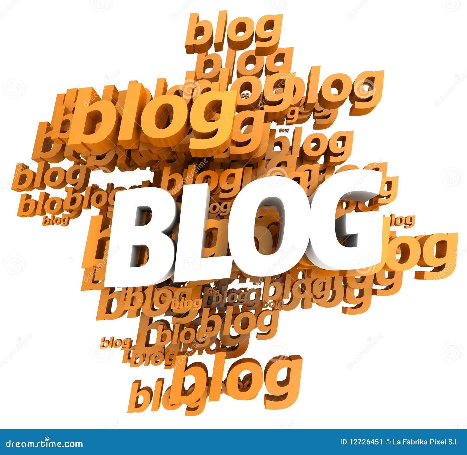 Blog orange stock illustration. Illustration of white - 12726451