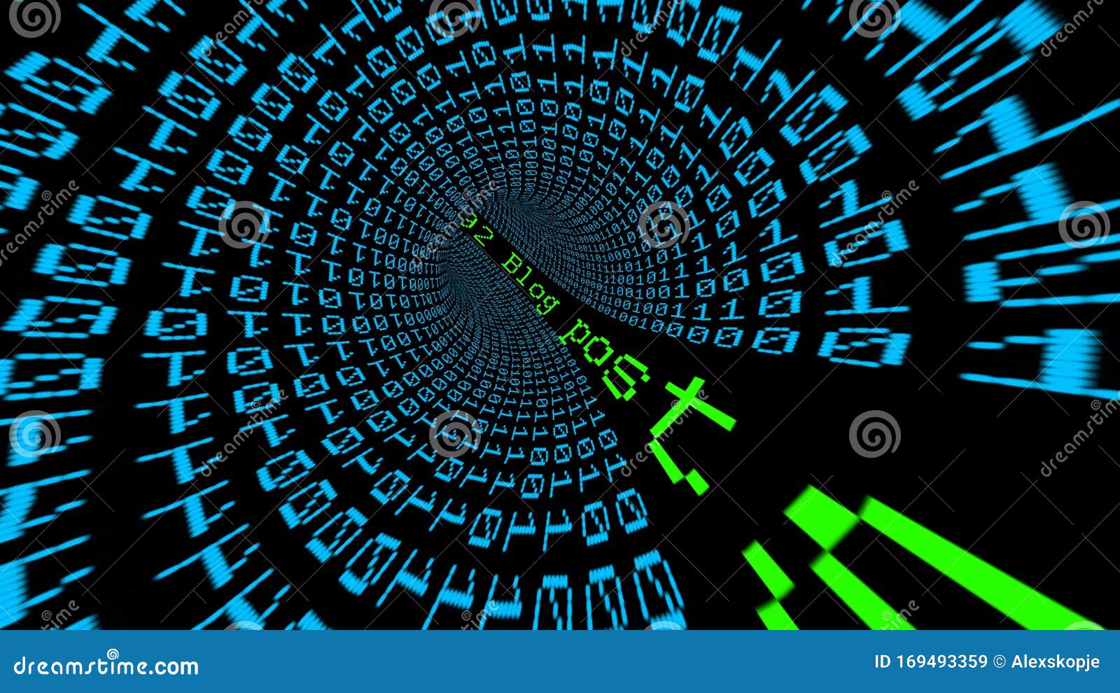 Blog post data tunnel stock illustration. Illustration of post - 169493359