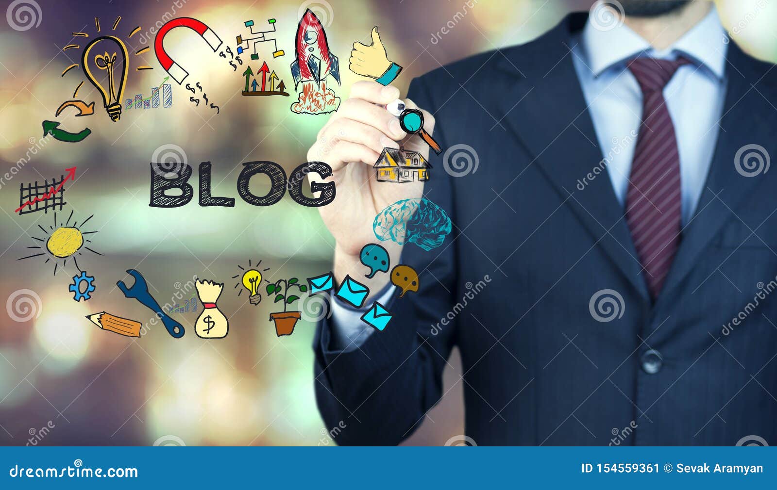 Blog on screen stock image. Image of communicate, media - 154559361