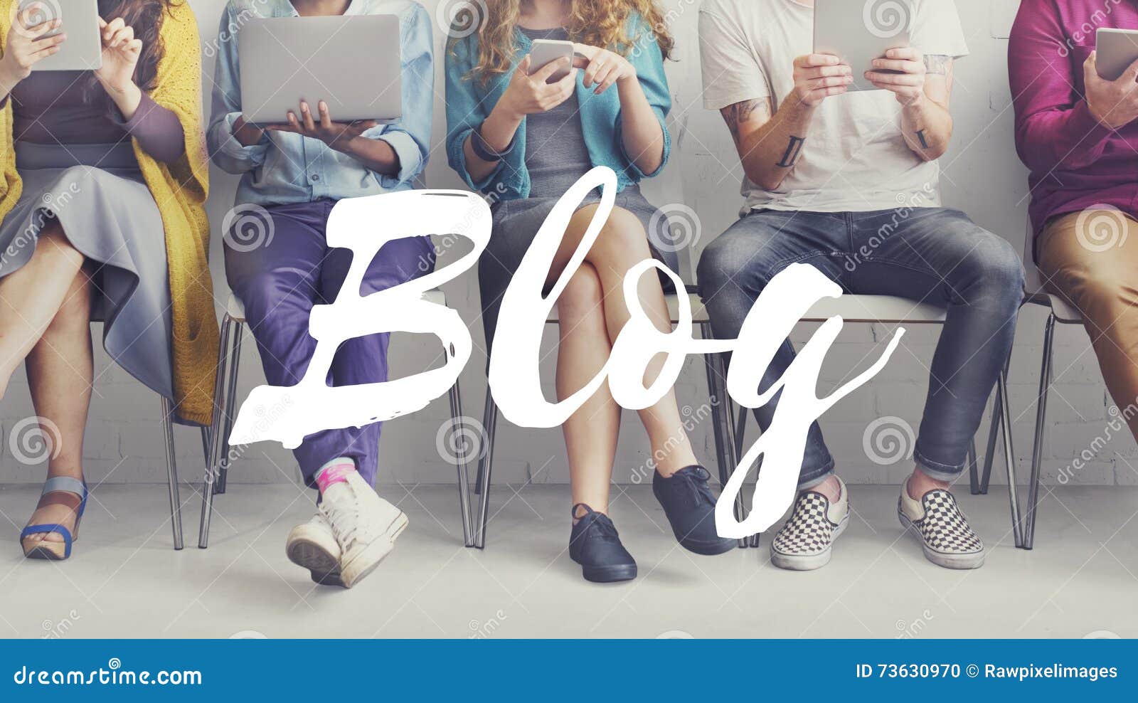 Blog Social Media Information Connect Concept Stock Photo - Image of ...