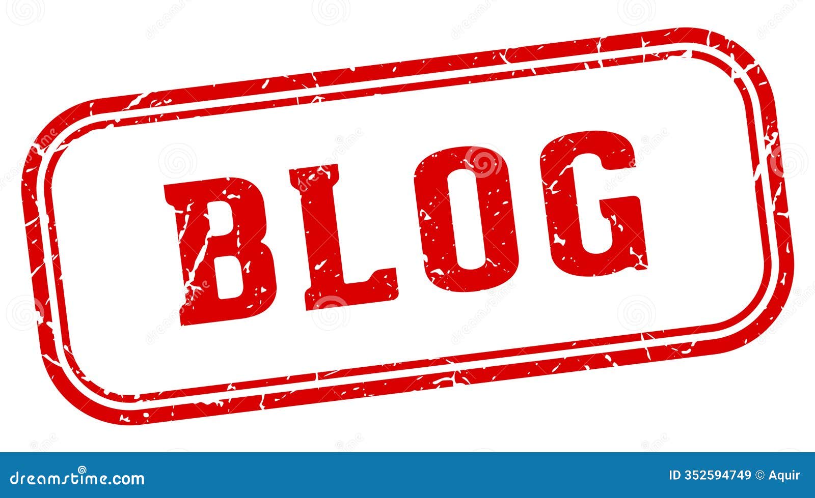 Blog Stamp. Blog Rectangular Stamp on White Background Stock Vector ...