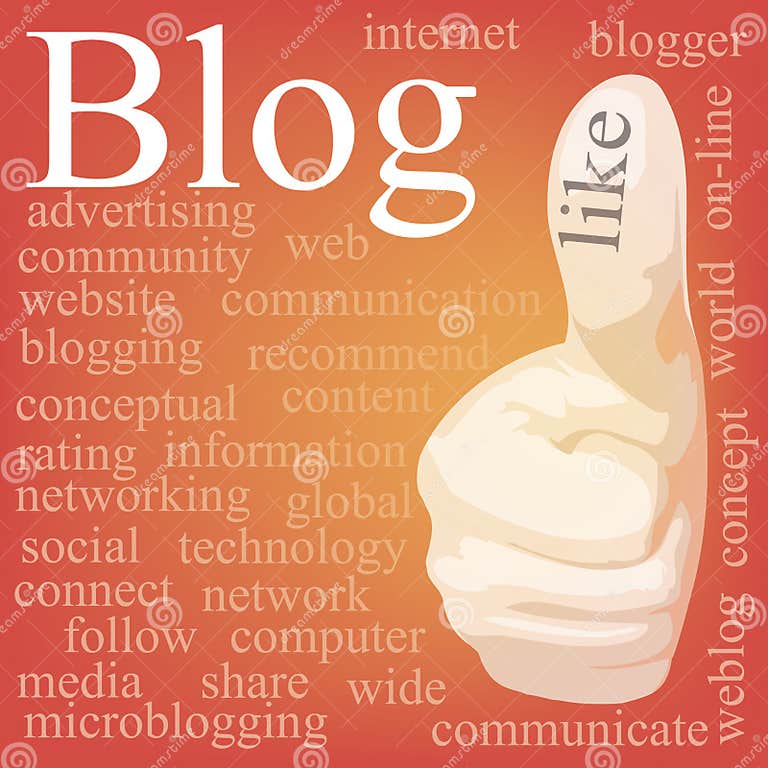 Blog. Tag cloud stock illustration. Illustration of keyword - 24421526