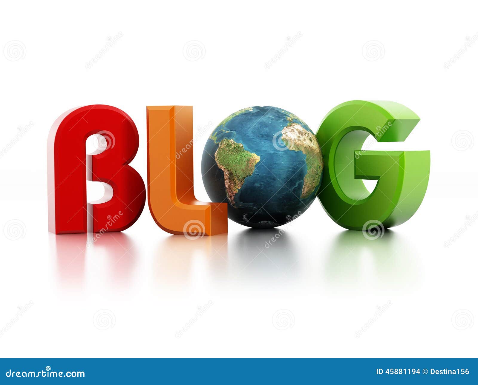 BLOG text with earth stock illustration. Illustration of planet - 45881194