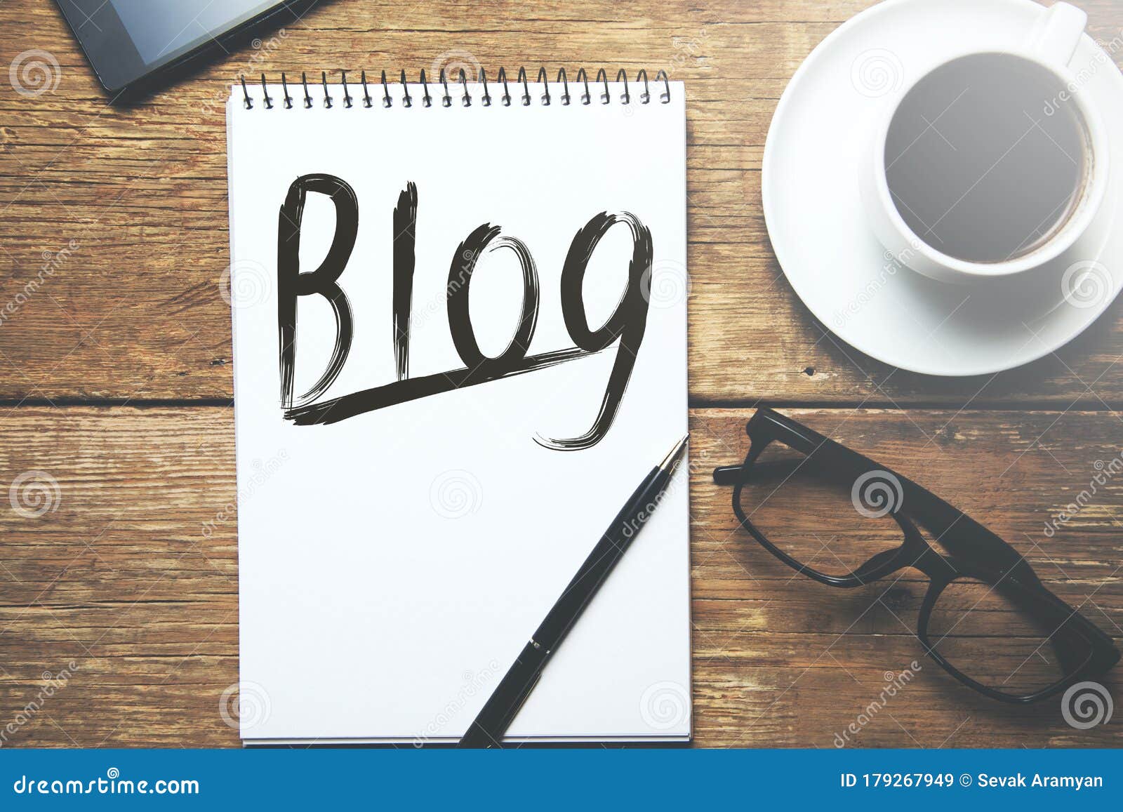 Blog text on page stock image. Image of business, success - 179267949