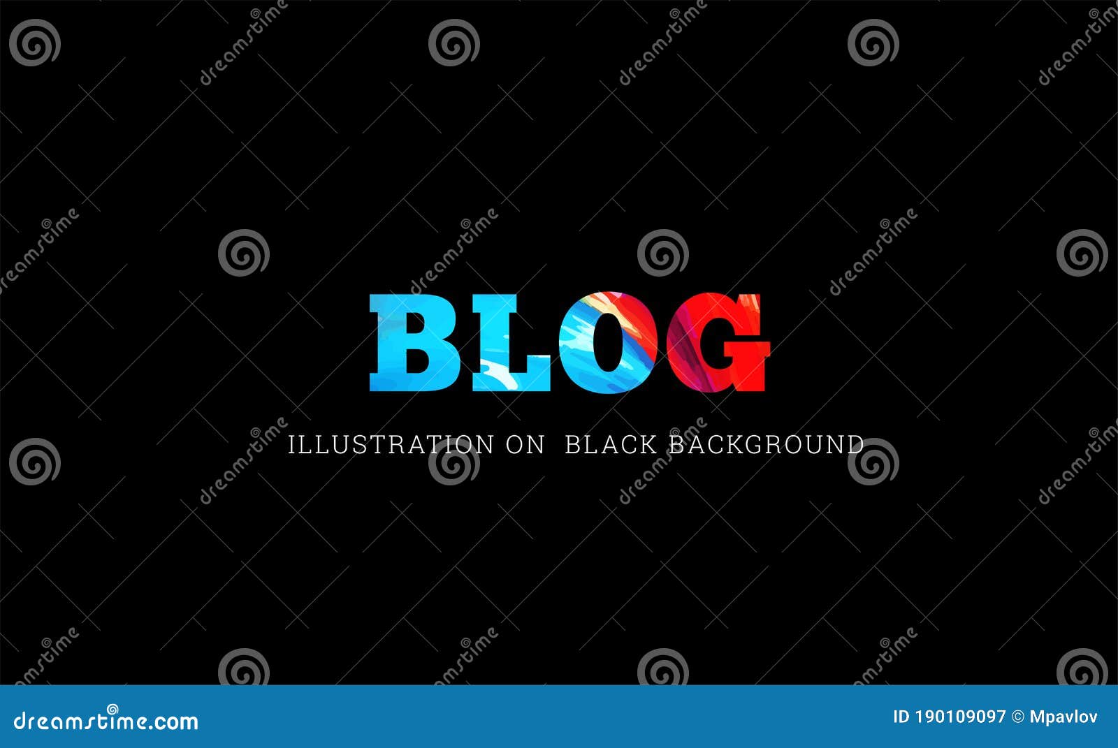 Blog Text Vector Illustration on Black Stock Vector - Illustration of ...