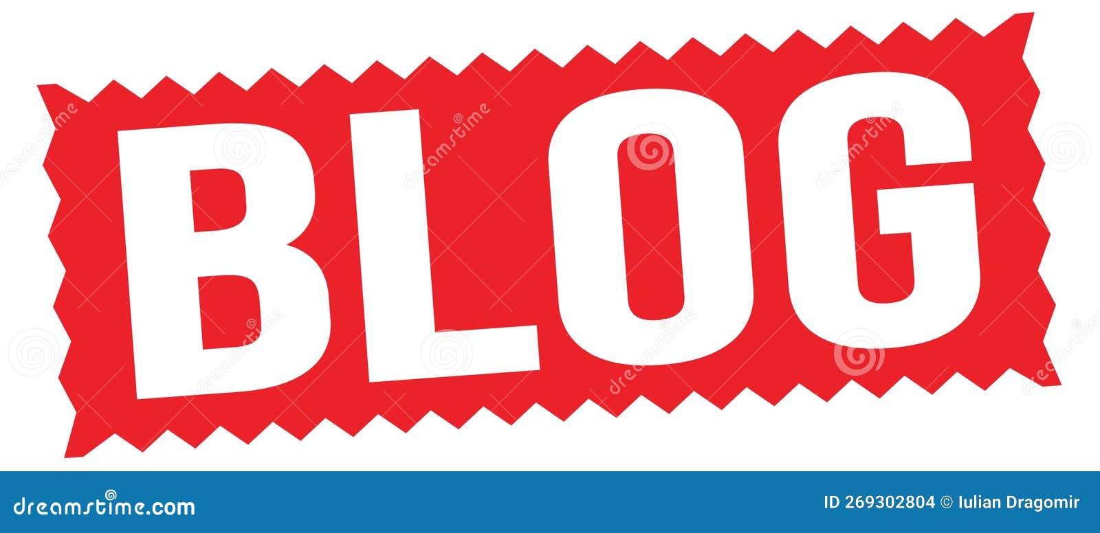 BLOG Text Written on Red Stamp Sign Stock Illustration - Illustration ...
