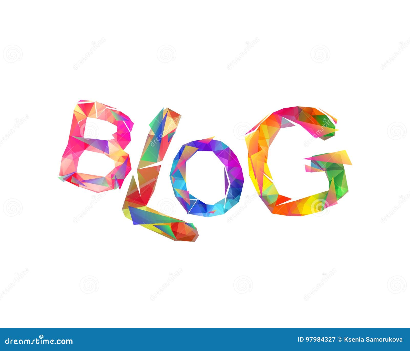 Blog. Vector Word of Triangular Letters Stock Vector - Illustration of ...