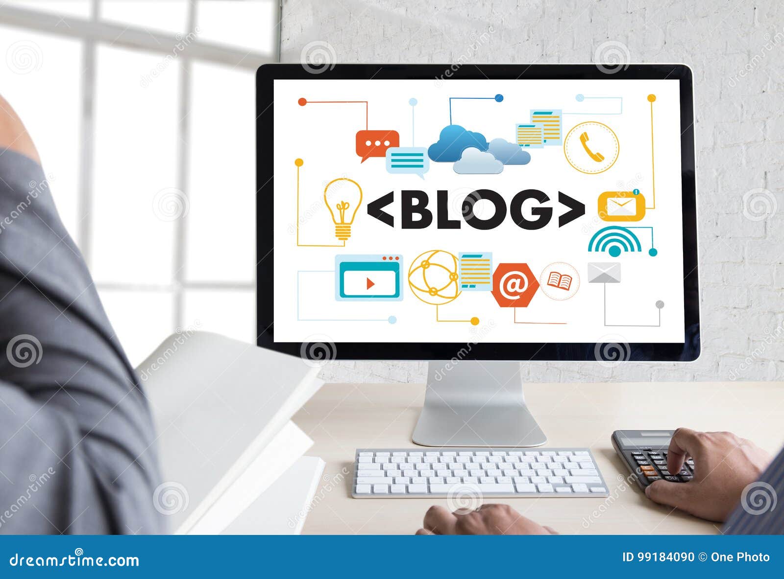 BLOG Website Online Internet Web Page Social Media Connection N Stock ...