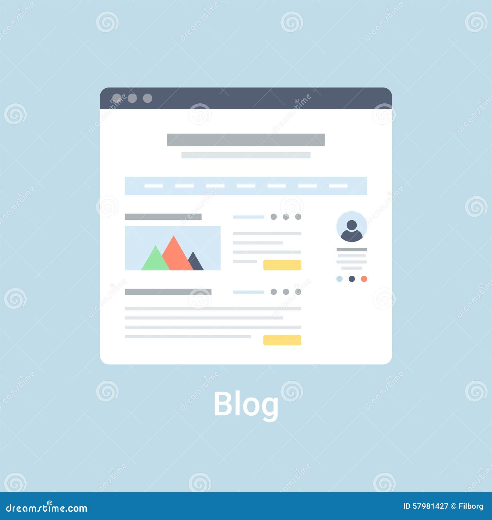 Blog Wireframe stock vector. Illustration of flat, sitemap - 57981427 Blog Wireframe stock vector. Illustration of flat, sitemap - 57981427