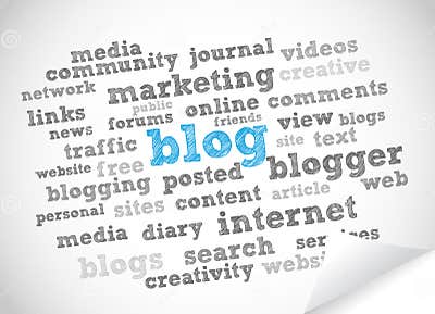 Blog word cloud stock vector. Illustration of media, design - 21280810