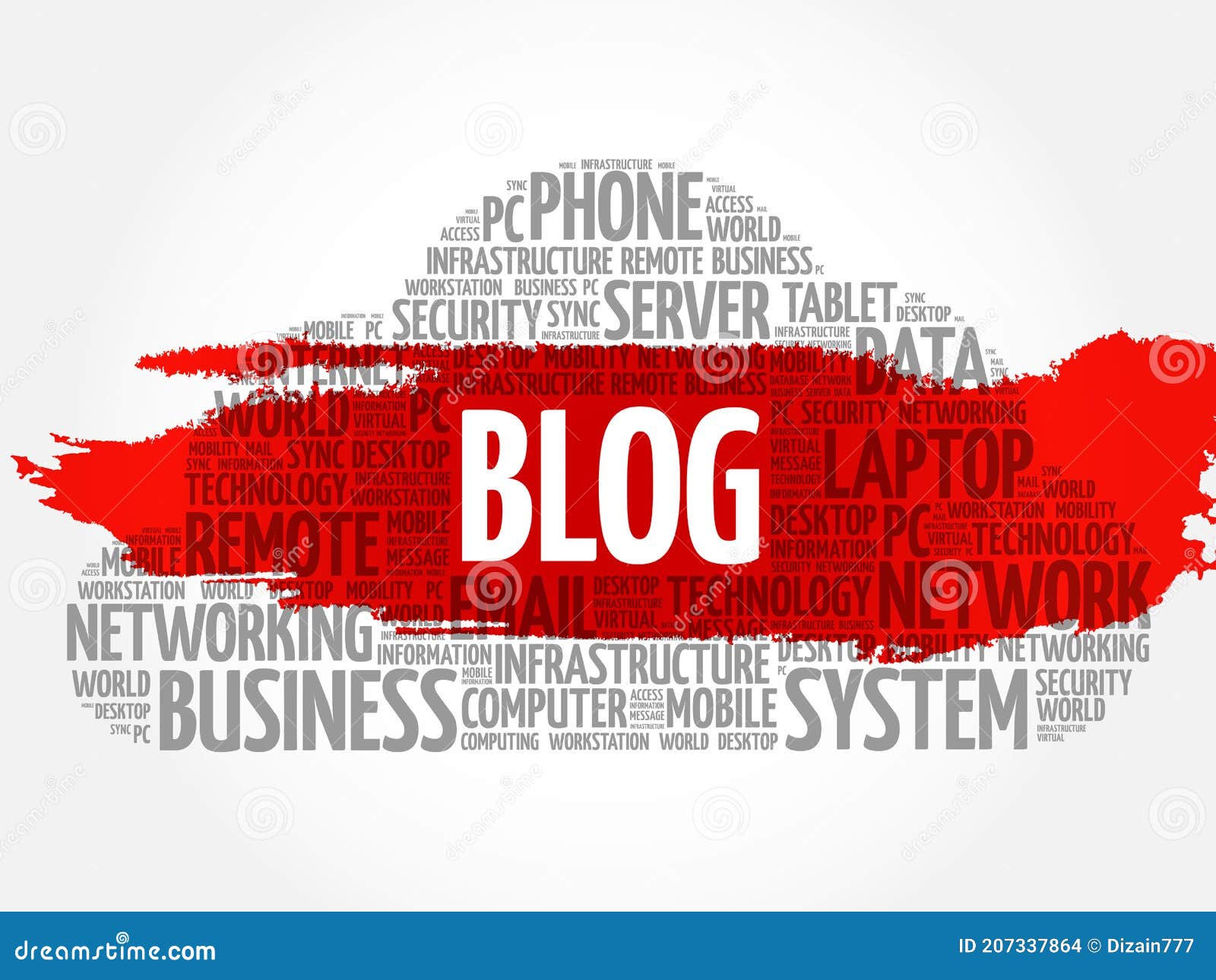 Blog word cloud stock illustration. Illustration of collage - 207337864