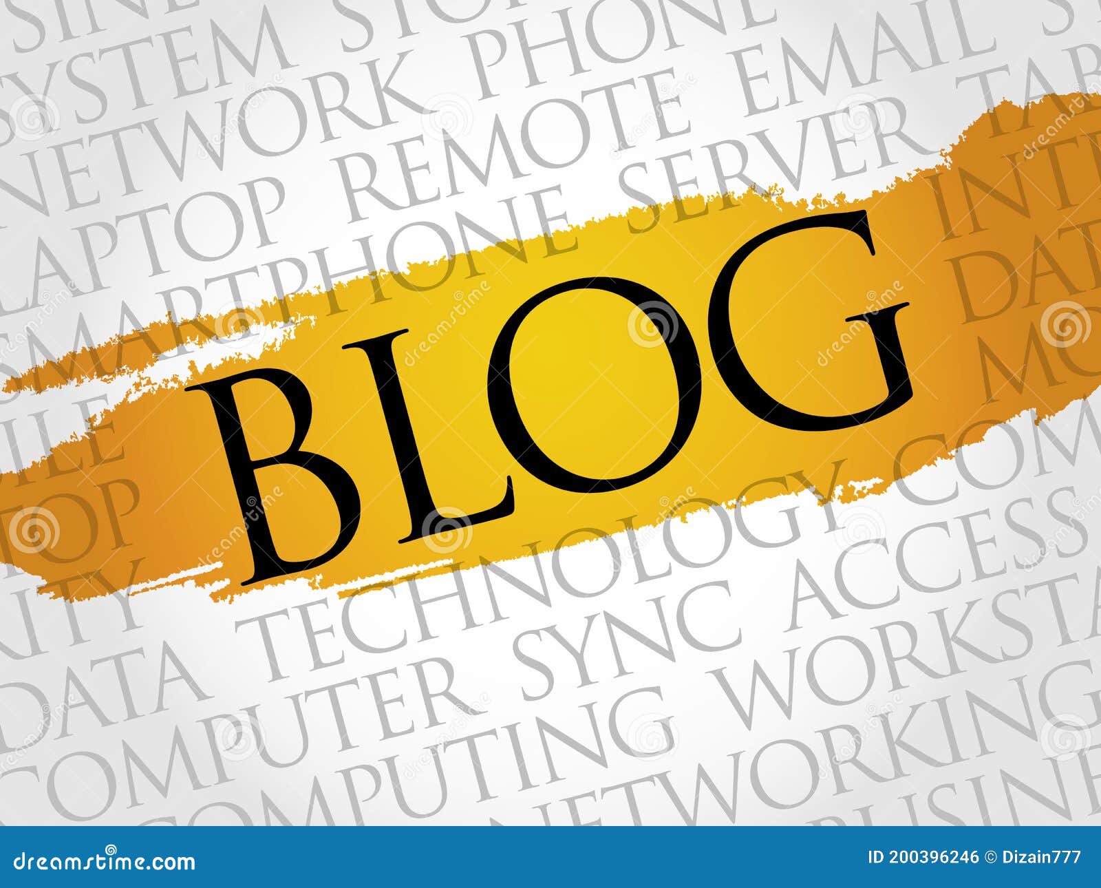 Blog word cloud stock illustration. Illustration of discussion - 200396246