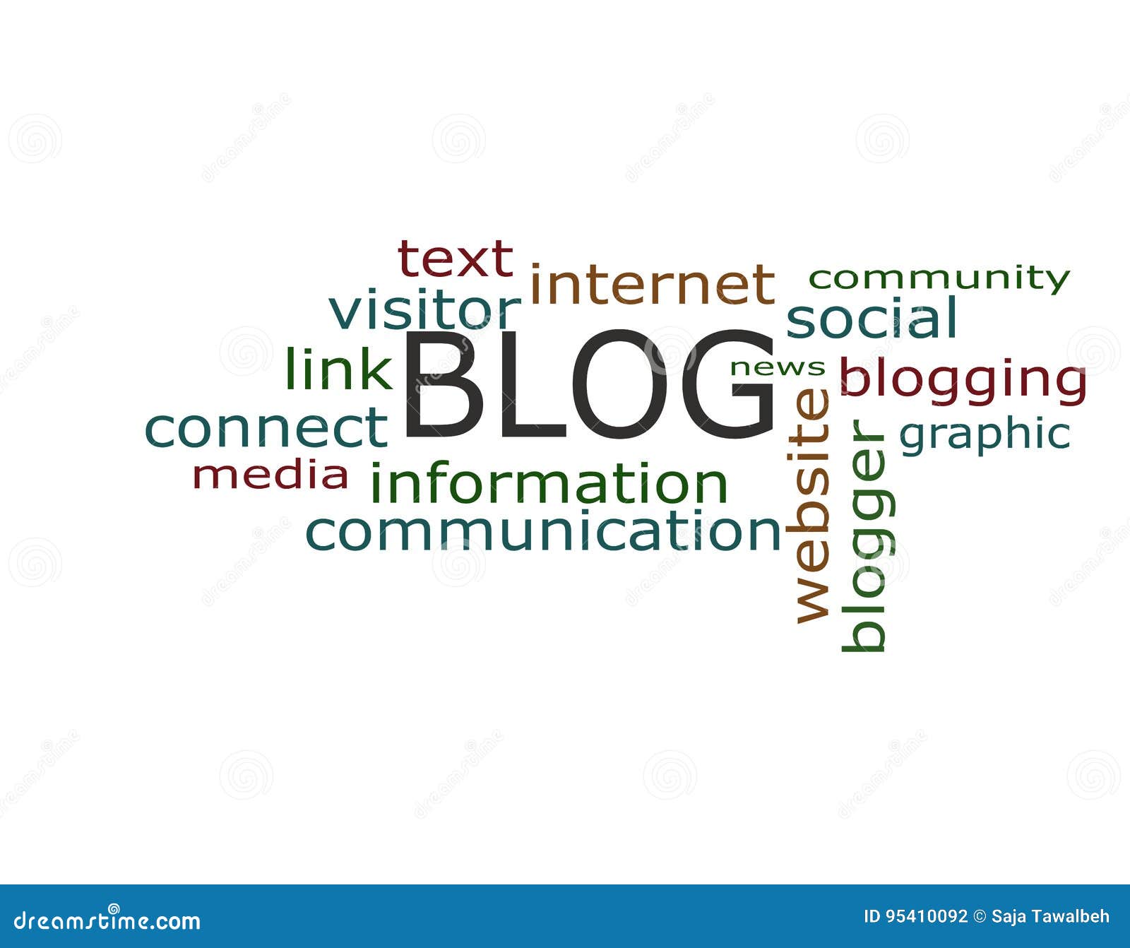 Blog word cloud stock illustration. Illustration of graphic - 95410092