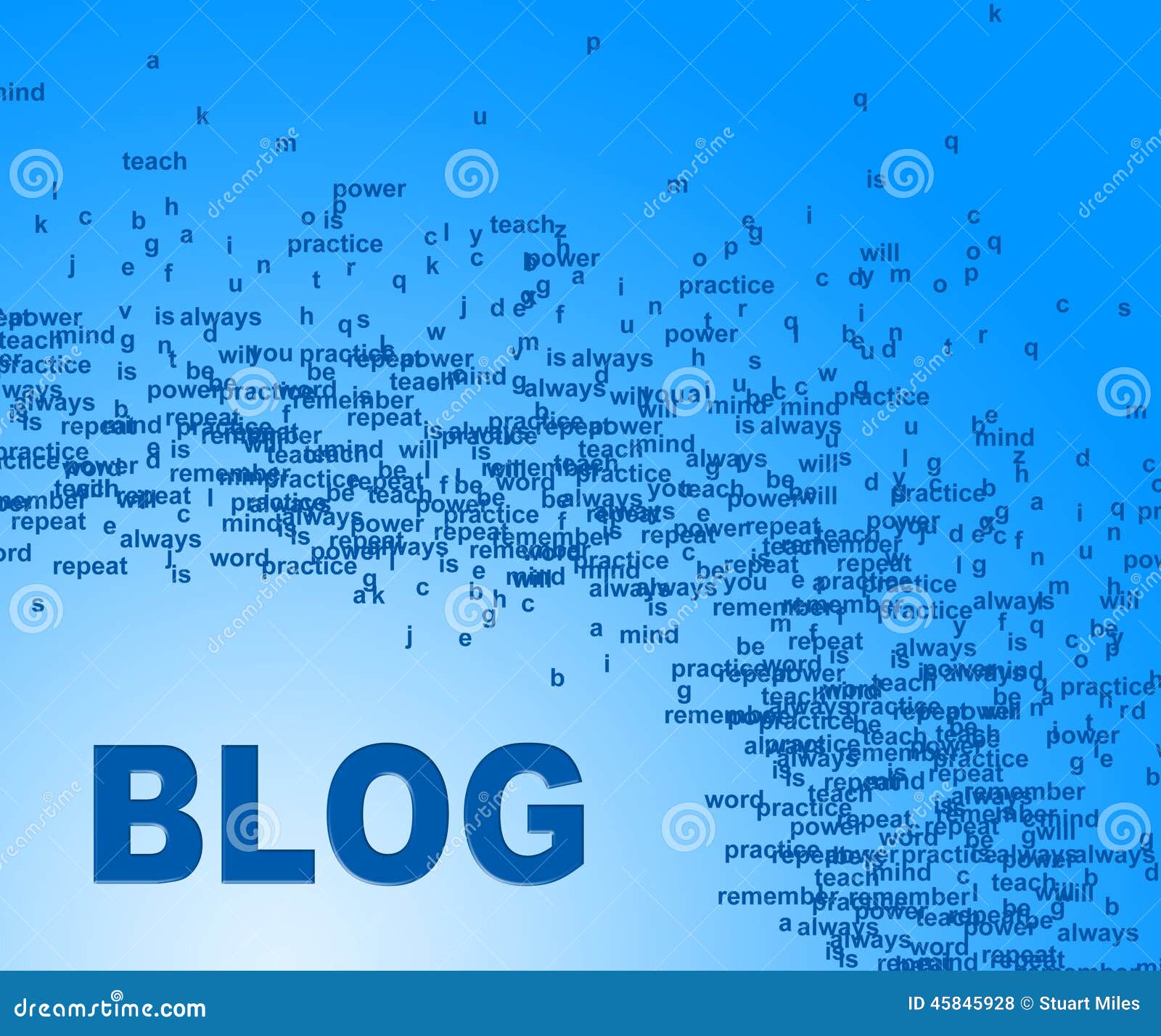 Blog Words Shows World Wide Web and Www Stock Illustration ...