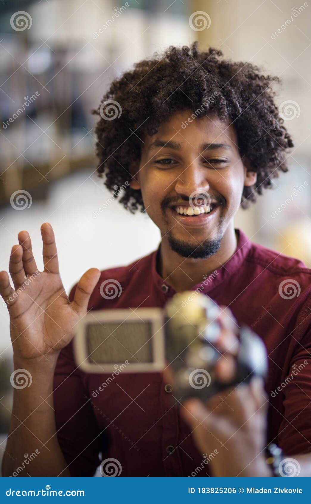 He is a blogger stock photo. Image of person, story - 183825206