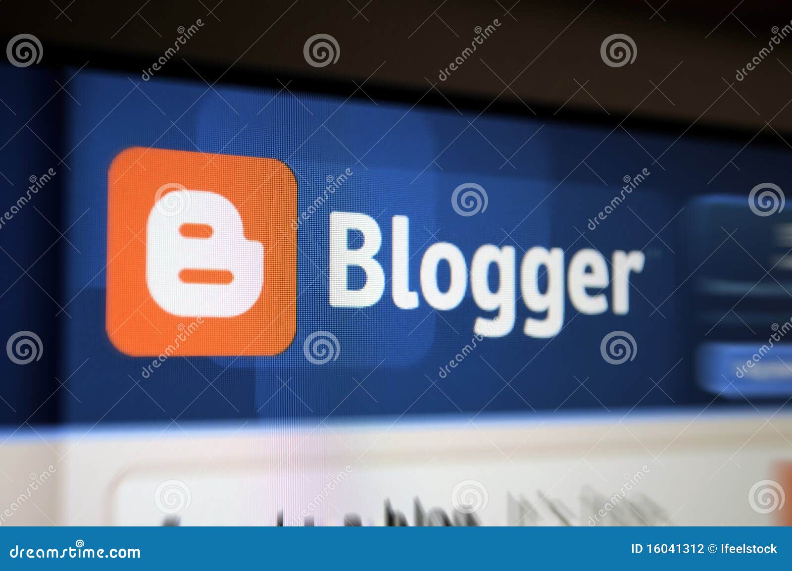 Blogger Main Page Internet Screen Editorial Photography - Image of ...