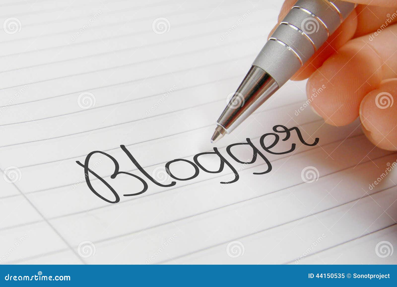Blogger word handwriting stock image. Image of design - 44150535