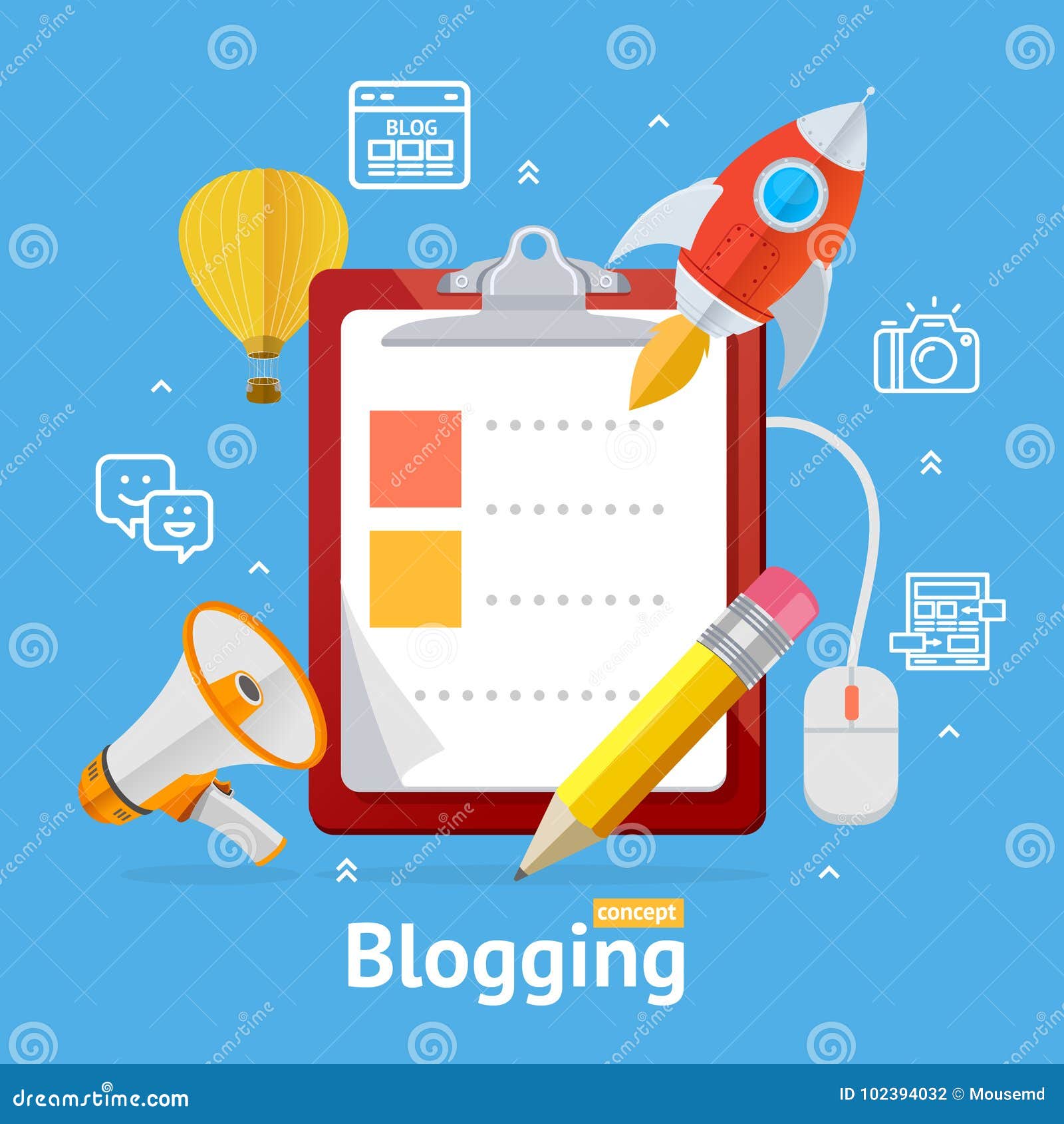 Blogging Concept. Vector stock vector. Illustration of blogging - 102394032