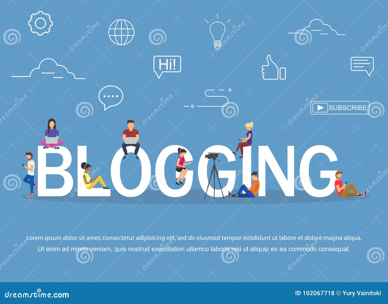 Blogging Concept of Young People Using Laptops and Tablets for Reading ...