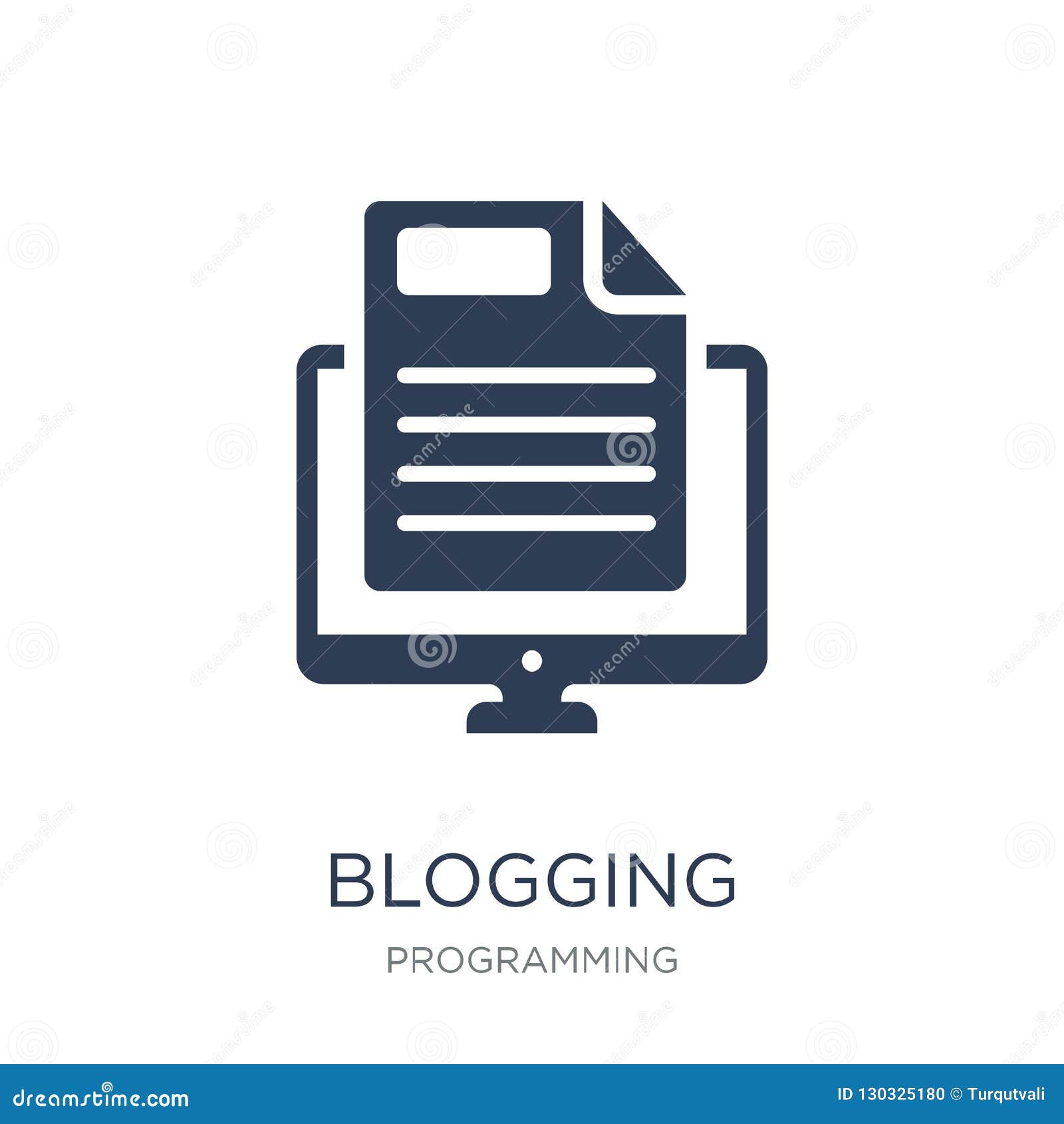 Blogging Icon. Trendy Flat Vector Blogging Icon on White Background ...
