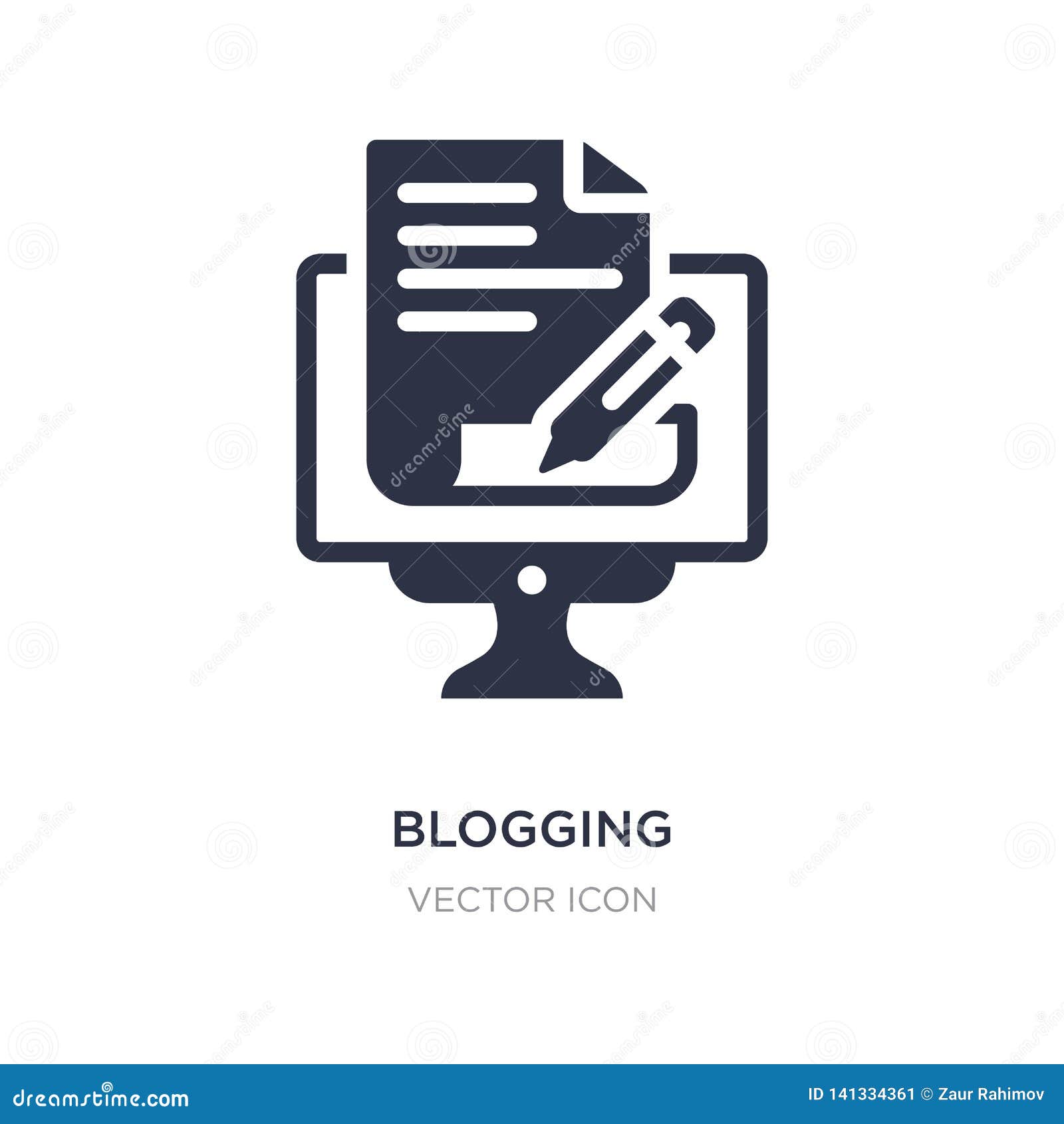 Blogging Icon on White Background. Simple Element Illustration from ...