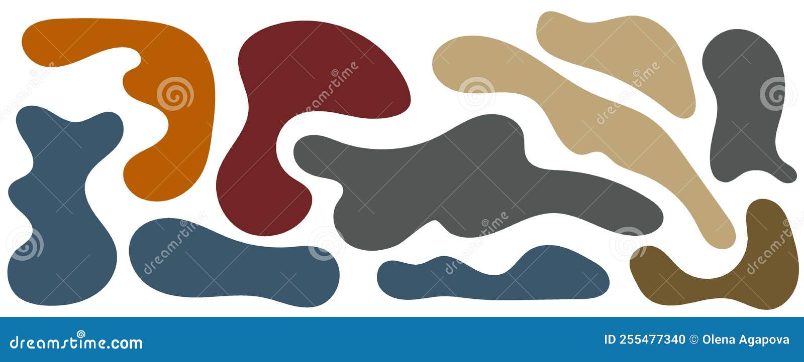 Bloho Color Irregular Blob Set Of Abstract Organic Shapes Abstract Irregular Random Blobs